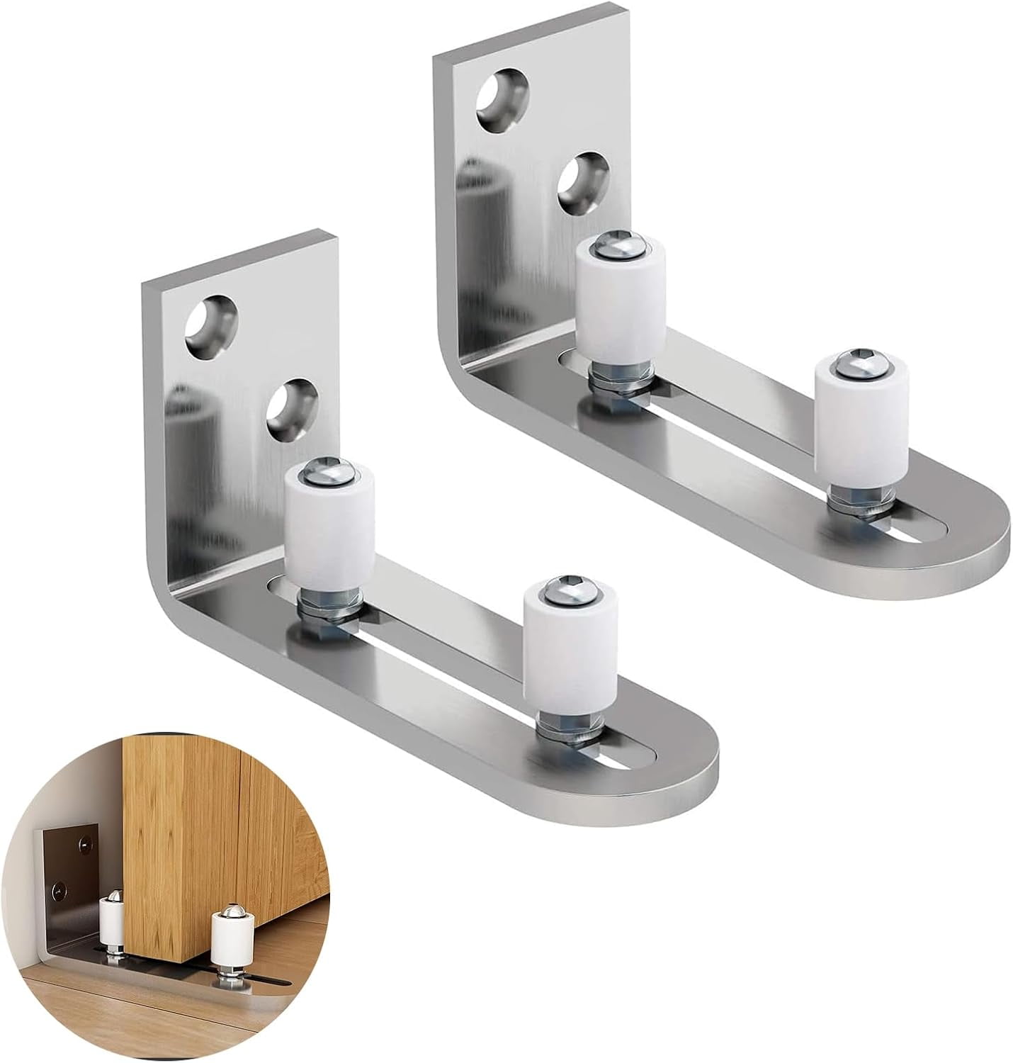 packs of barn sliding door floor guides, flush sliding door bottom ...