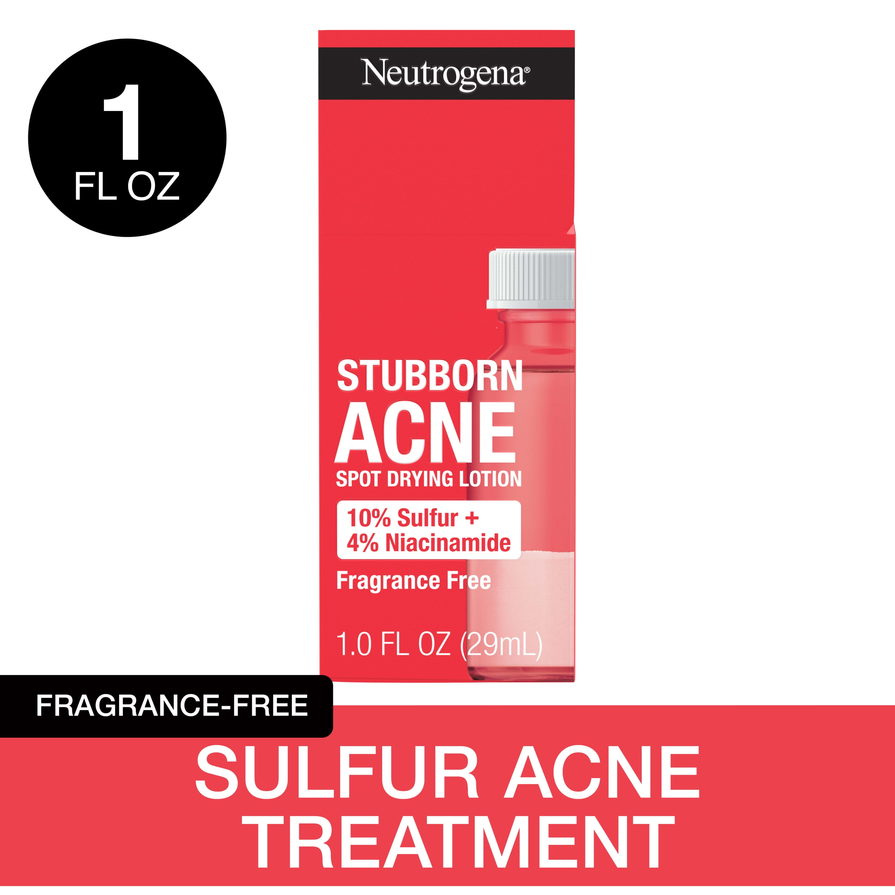 Neutrogena Stubborn Acne Spot Drying Acne Treatment, 10% Sulfur, 1 oz ...
