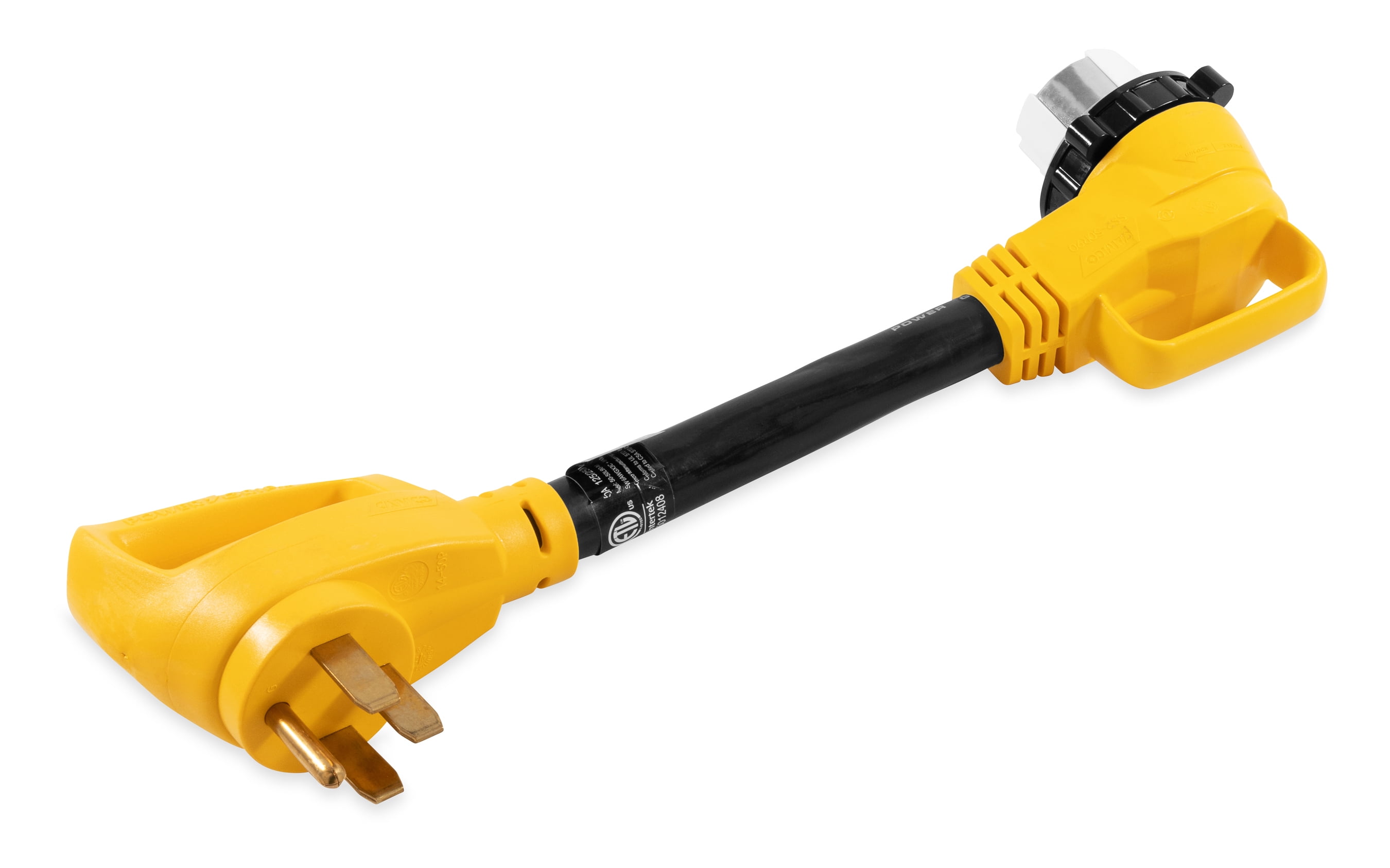 Camco PowerGrip Camper/RV 50-Amp Adapter | 90-Degree Locking Female, 18 ...