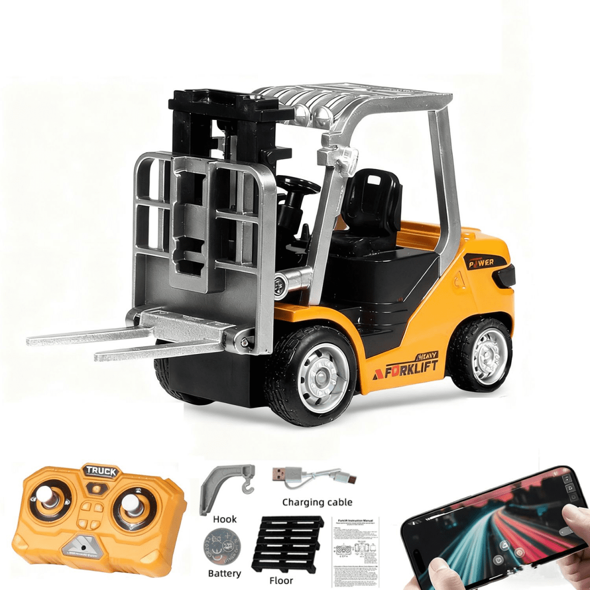 Click here for Kmoist 1:64 Mini Rc Forklift Toy For Kids  2 In 1... prices