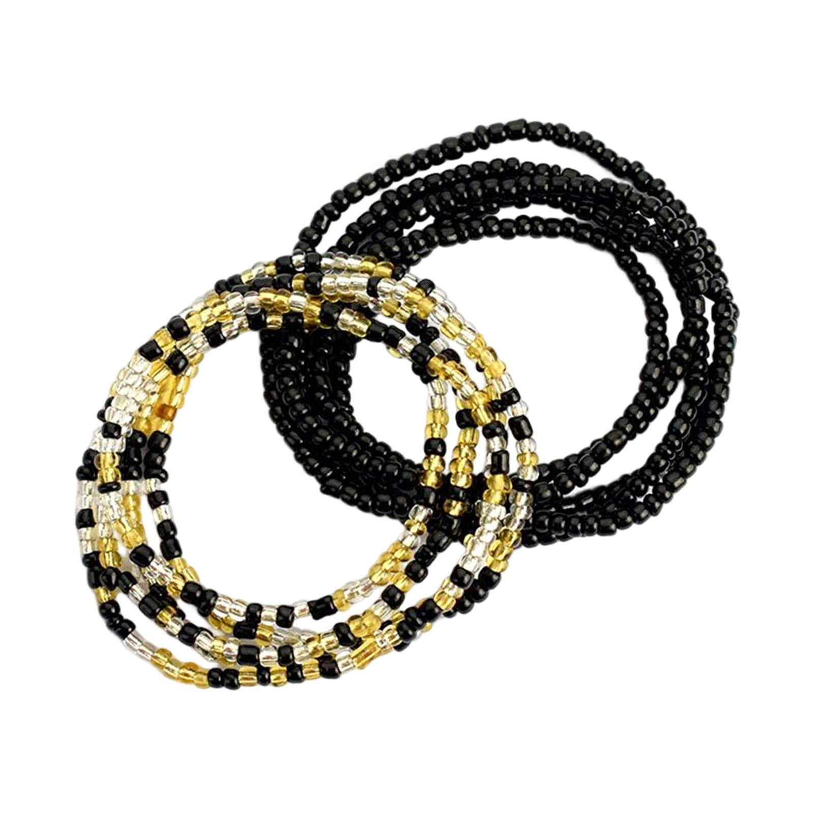 2x Waist Bead Chains, Belly Chain, African Bohemian Stylish Elastic ...