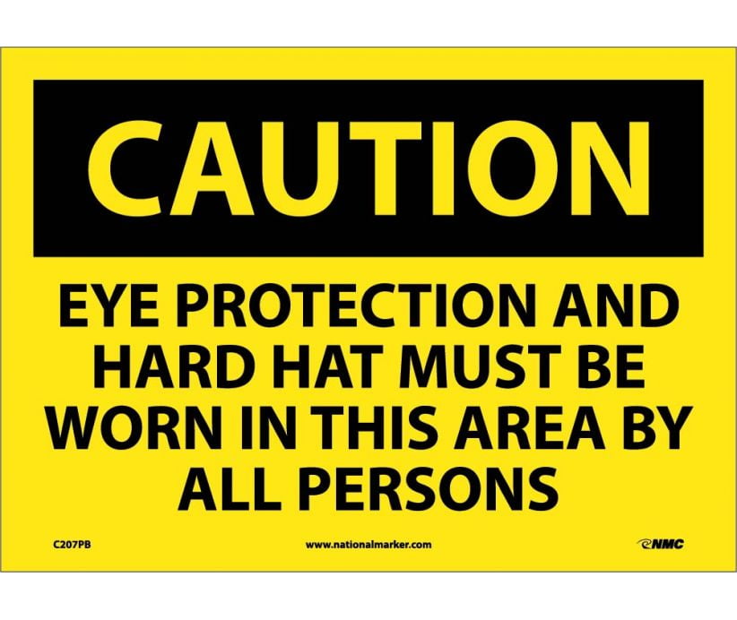 NMC Signs C207Pb, Caution Multi Protection Safety Sign, 10 X 14 ...