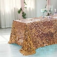 BalsaCircle 90" x 156" Big Payette Sequin Tablecloth Gold - Walmart.com