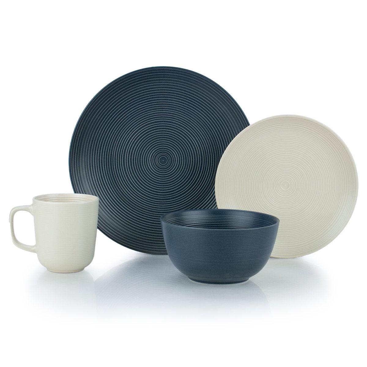 Everything Kitchens Modern Colorful Neutrals - Rippled 16-Piece ...