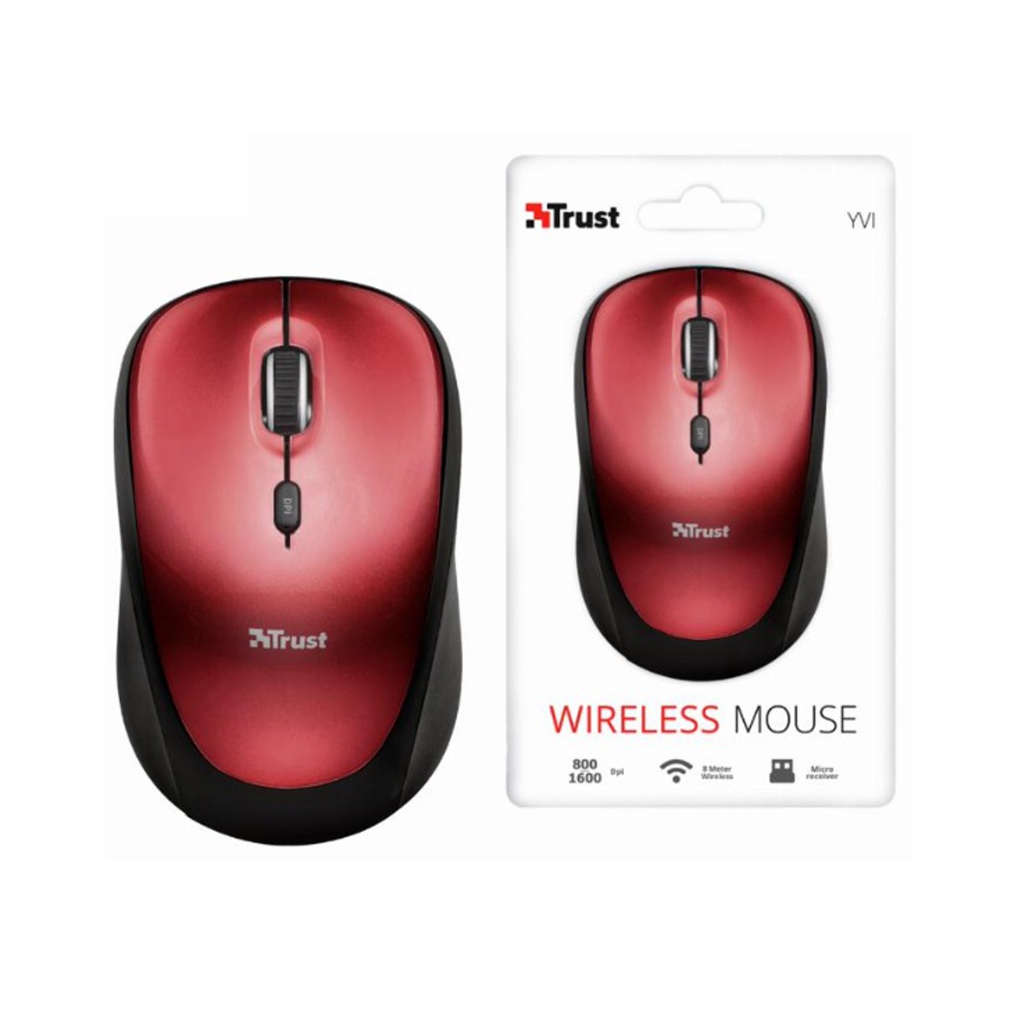 Mouse inalambrico rojo | Lider