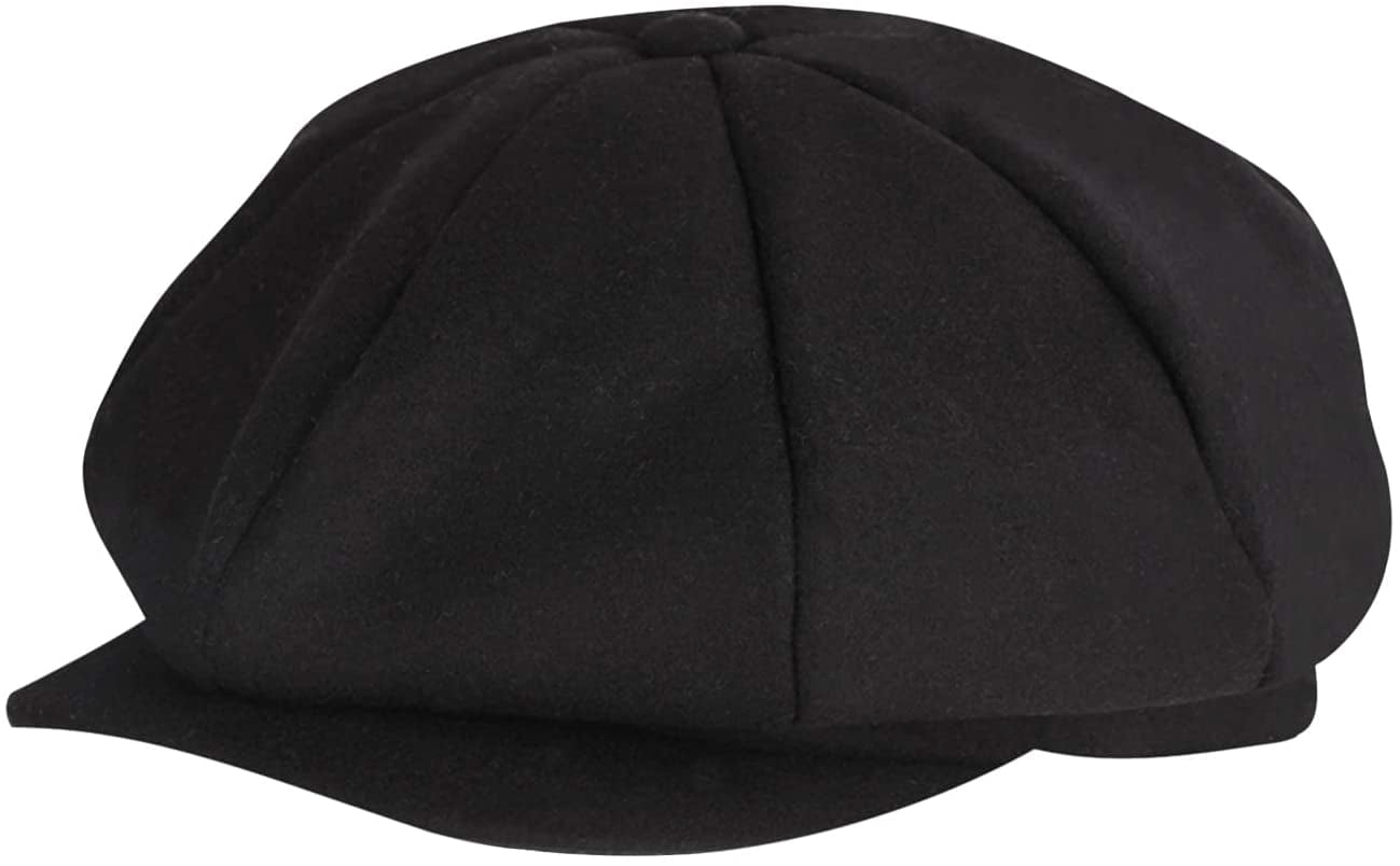 Men's Boy Newsboy Cap Gatsby Hat Wool Blend Newsboy Flat Cap French ...