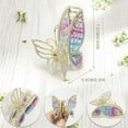 Butterfly Hair Clips with Metal Claw - Glitter Rhinestones Decorative ...