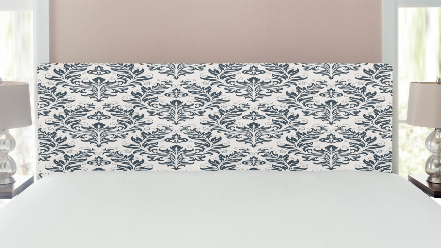 Victorian Headboard, Floral Ornament Damask Flourishes Classics ...