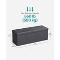 Songmics 43 Storage Ottoman Bench Folding Leather Ottoman Storage