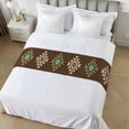 Bed Runner Brown Aztec Bedding Scarves Soft Decorative Bed Flag Boho ...