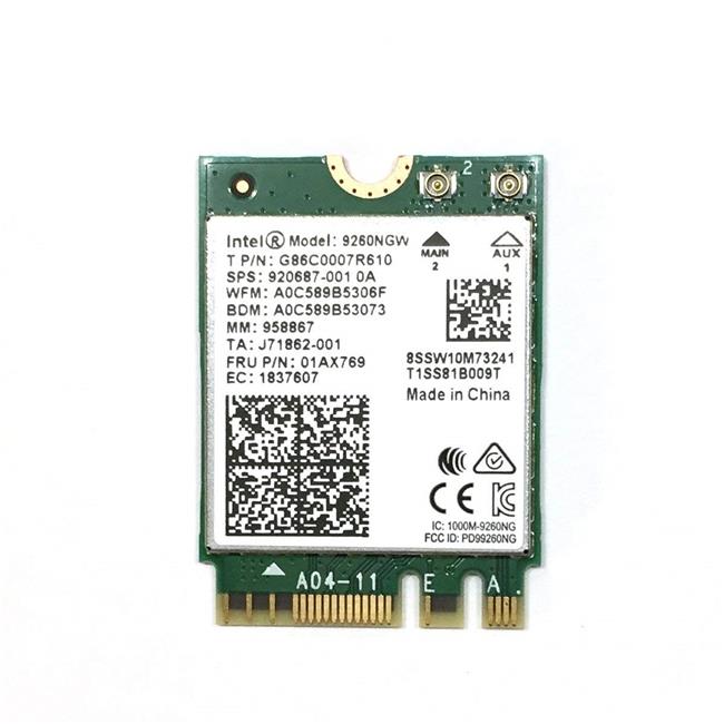 Intel 9260NGW IEEE 802.11ac Bluetooth 5.0 - Wi-Fi/Bluetooth Combo ...