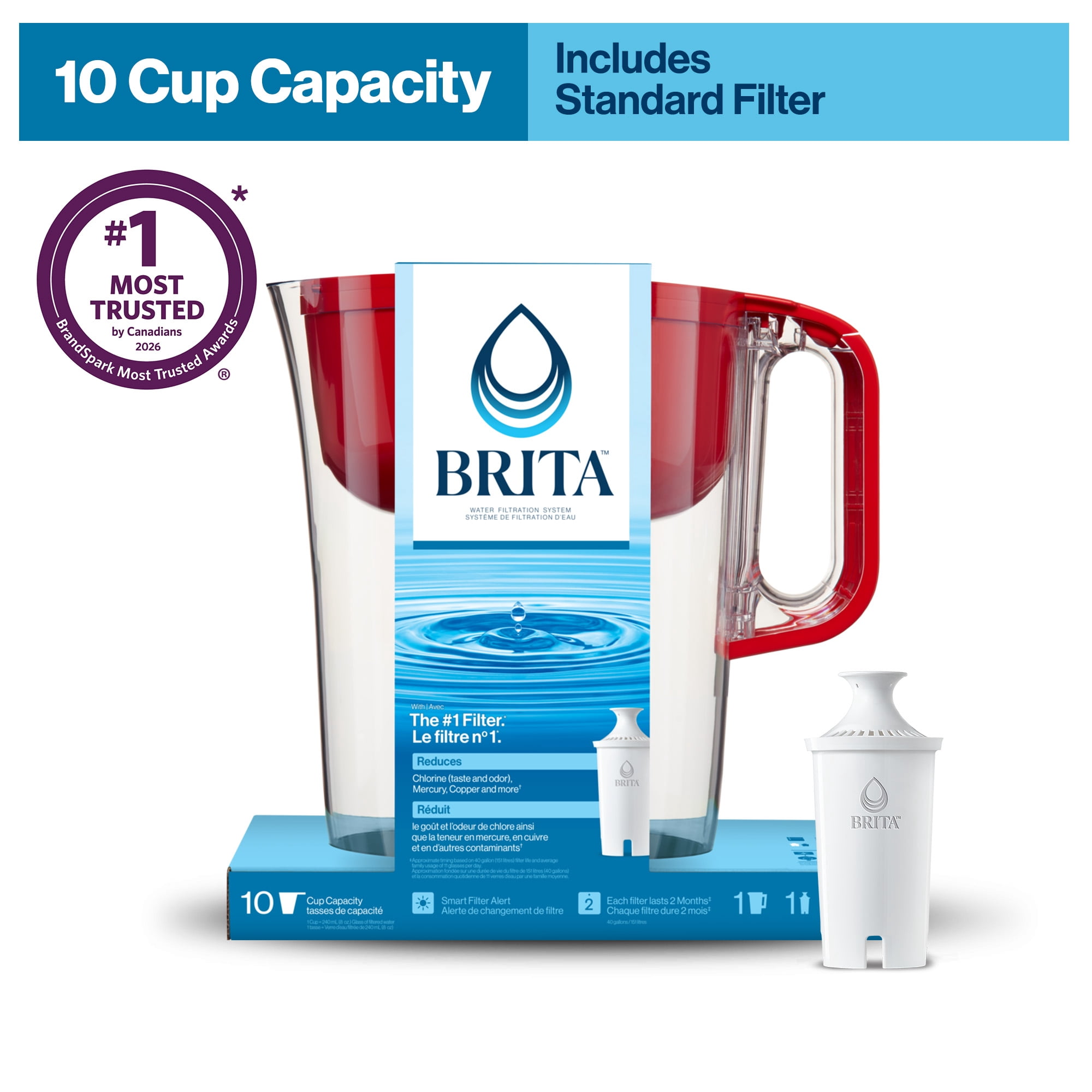 Click here for Brita Large 10 Cup Water Filter Pitcher With 1 Sta... prices