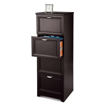 4 Drawer Vertical Wood Lockable Filing Cabinet, Espresso - Walmart.com