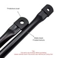 94 cm Garden Swing Replacement Bars, Matte Black Metal Round Rods (2 ...