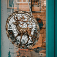 Acrylic Round Hanging Ornament Stained Glass Stag Design 1 Pack for ...
