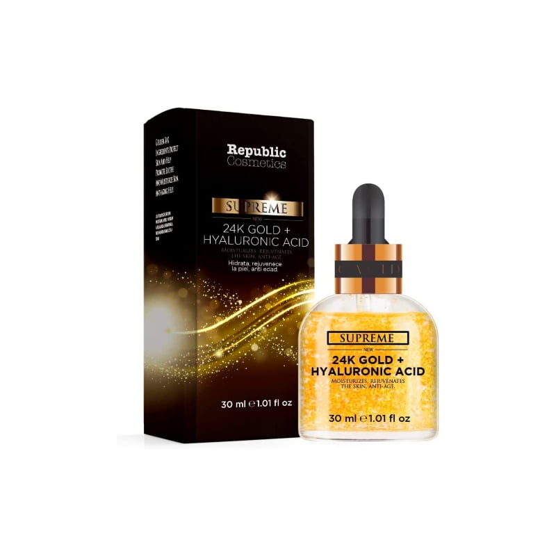 Serum Republic Cosmetics Supreme 24K Oro Ácido Hialurónico 30 ml ...