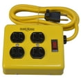 Yellow Jacket 2177N 4-Outlet Metal Power Block Adapter, Electric Plug ...