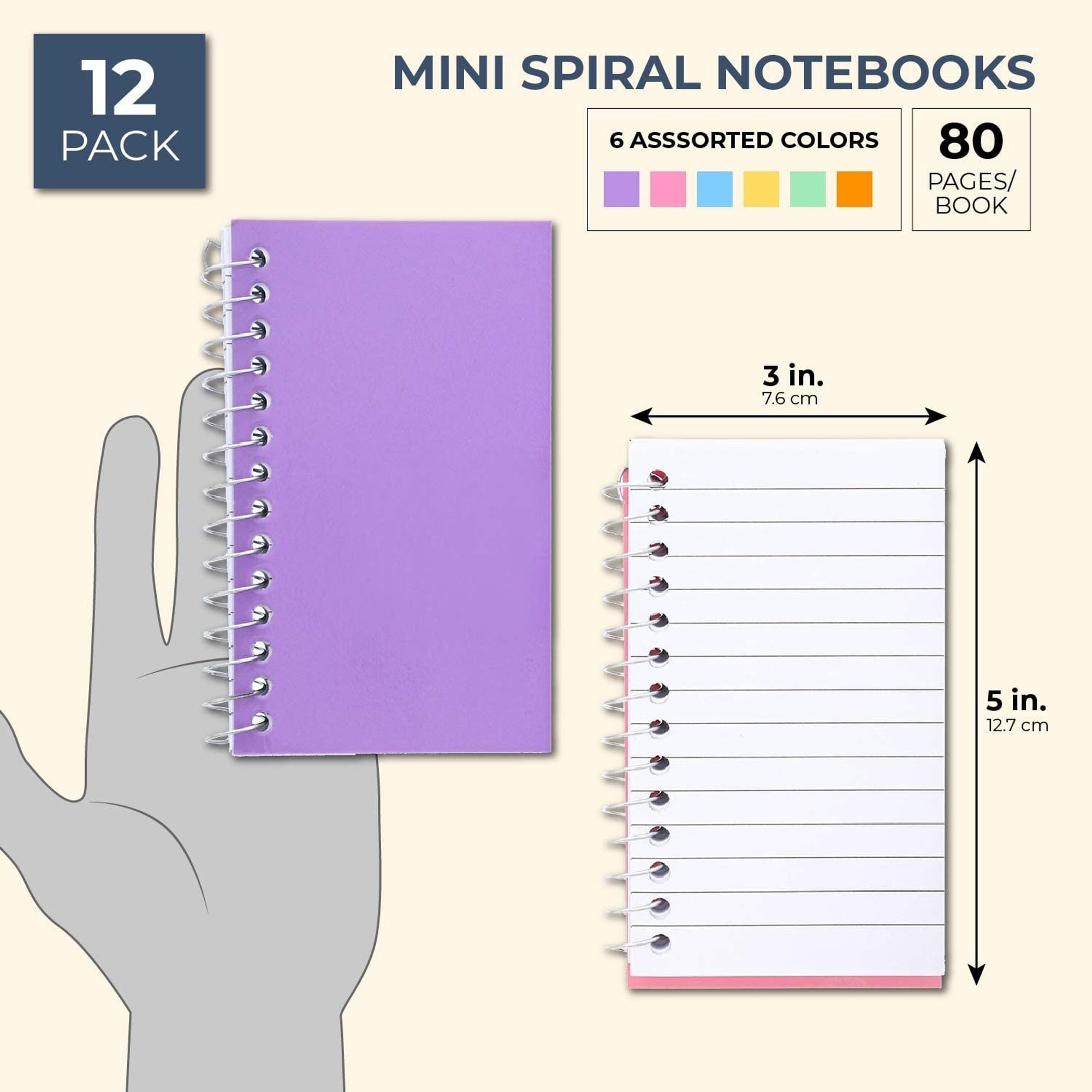 12-Pack Small Spiral Notebook 3x5, 80 Sheets Per Philippines | Ubuy