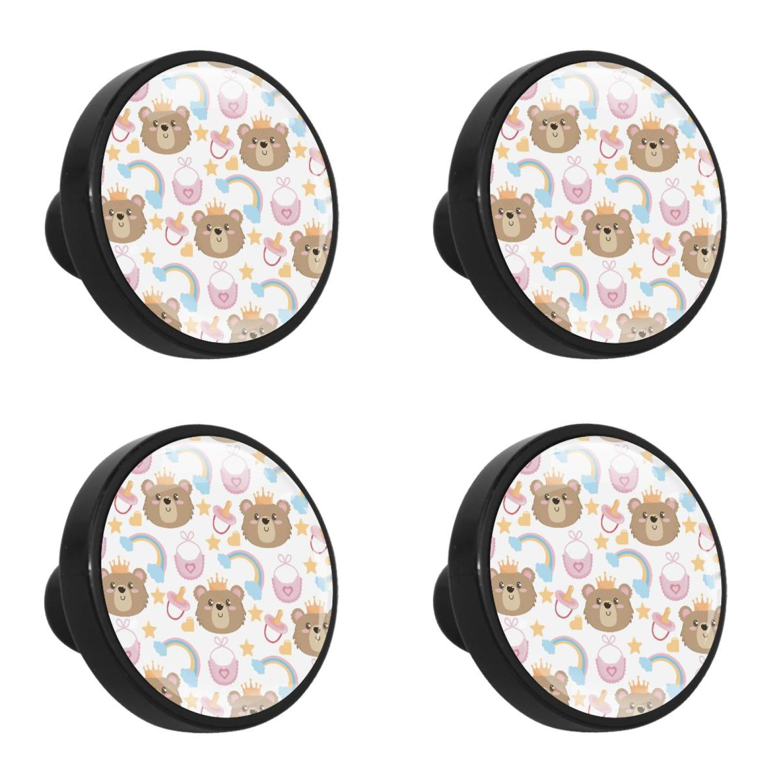 4 Pcs Bear Knobs for Kitchen Cabinet Cupboard Dresser Bookcase Drawer ...