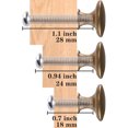 6 Pack Brass Round Antique Brass Kitchen Cabinet Knobs Cupboard Door ...