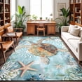 3x5 Area Rugs for Bedroom, Sea Turtle Coastal Non-Slip Area Rugs for ...