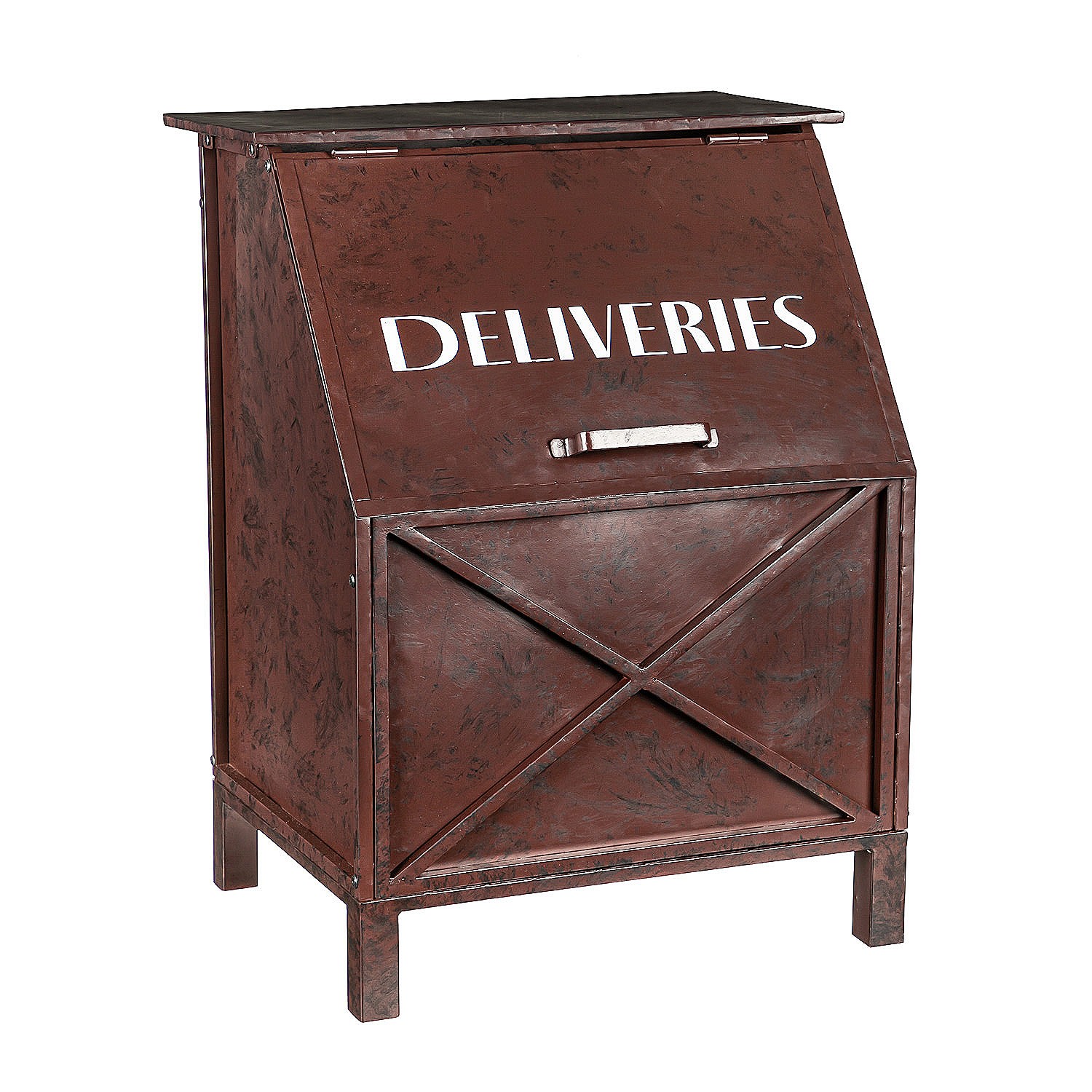 31"H Outdoor Package Concealment Box, Distressed Red - Walmart.com