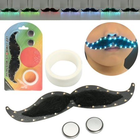LED Luminous Hairy Mustache Light-Up Mustache LED Luminous Beard Lamp ...
