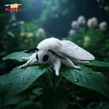 PuffPurrs Lifelike White Moth Plush Toy, Realistic White Hairy Moth ...