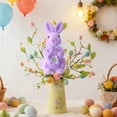 3 Packs Flocked Foam Bunny Ornament Easter Spring Decor, Lightweight ...