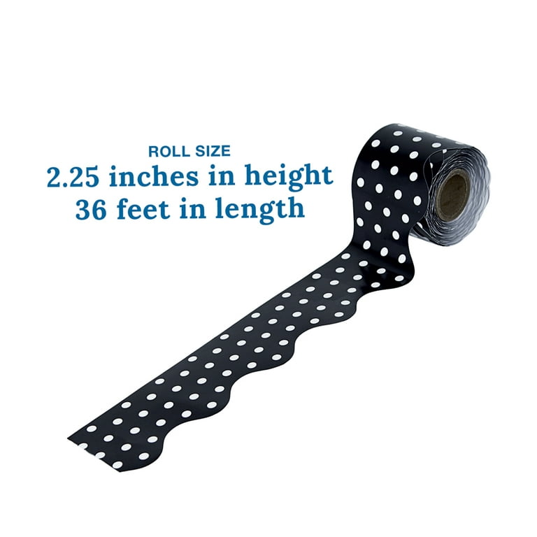 Turquoise Dot Navy Border