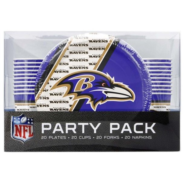 Baltimore Ravens Party Pack 80 Piece - Walmart.com - Walmart.com