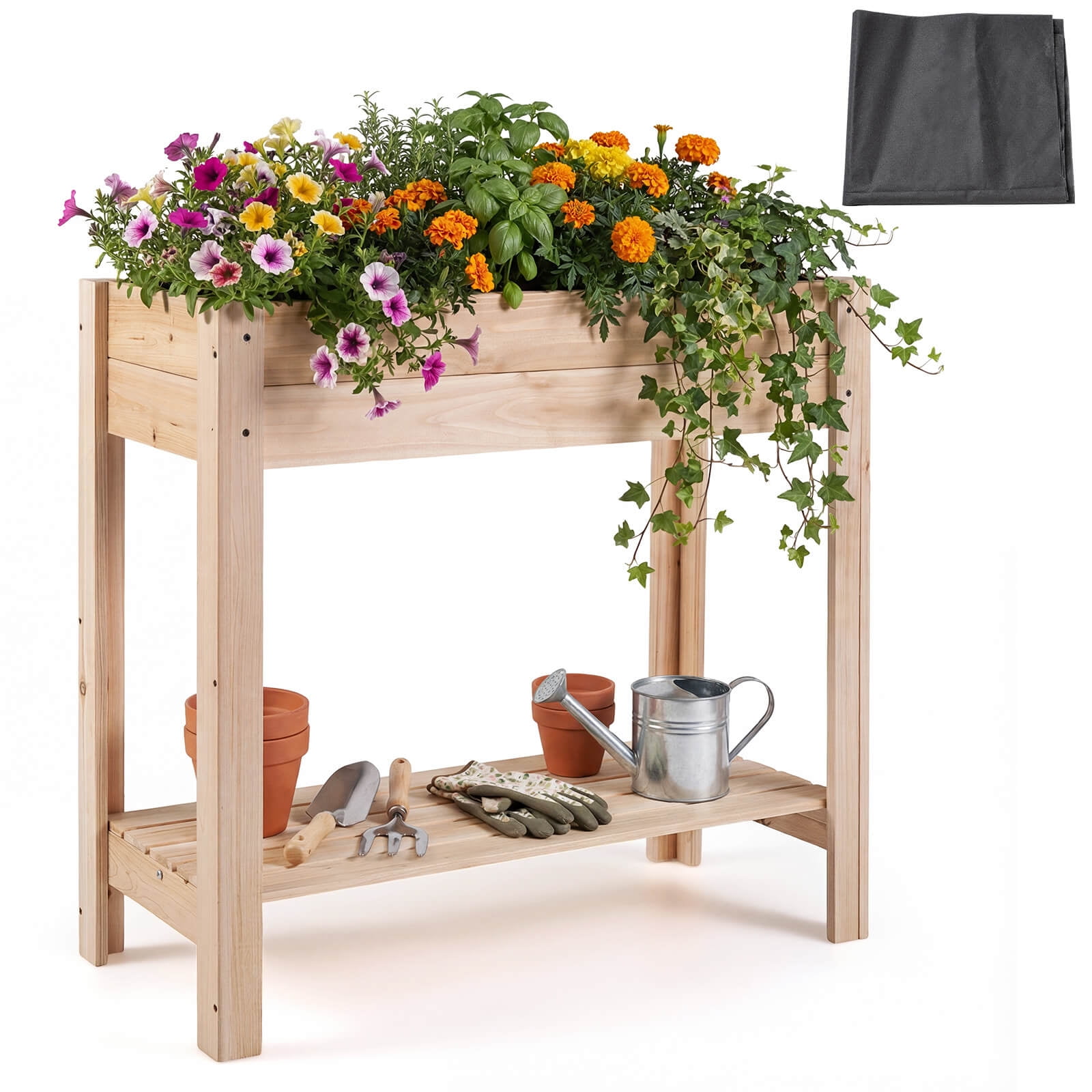 Click here for Costway Wooden Raised Garden Bed With Legs  Storag... prices