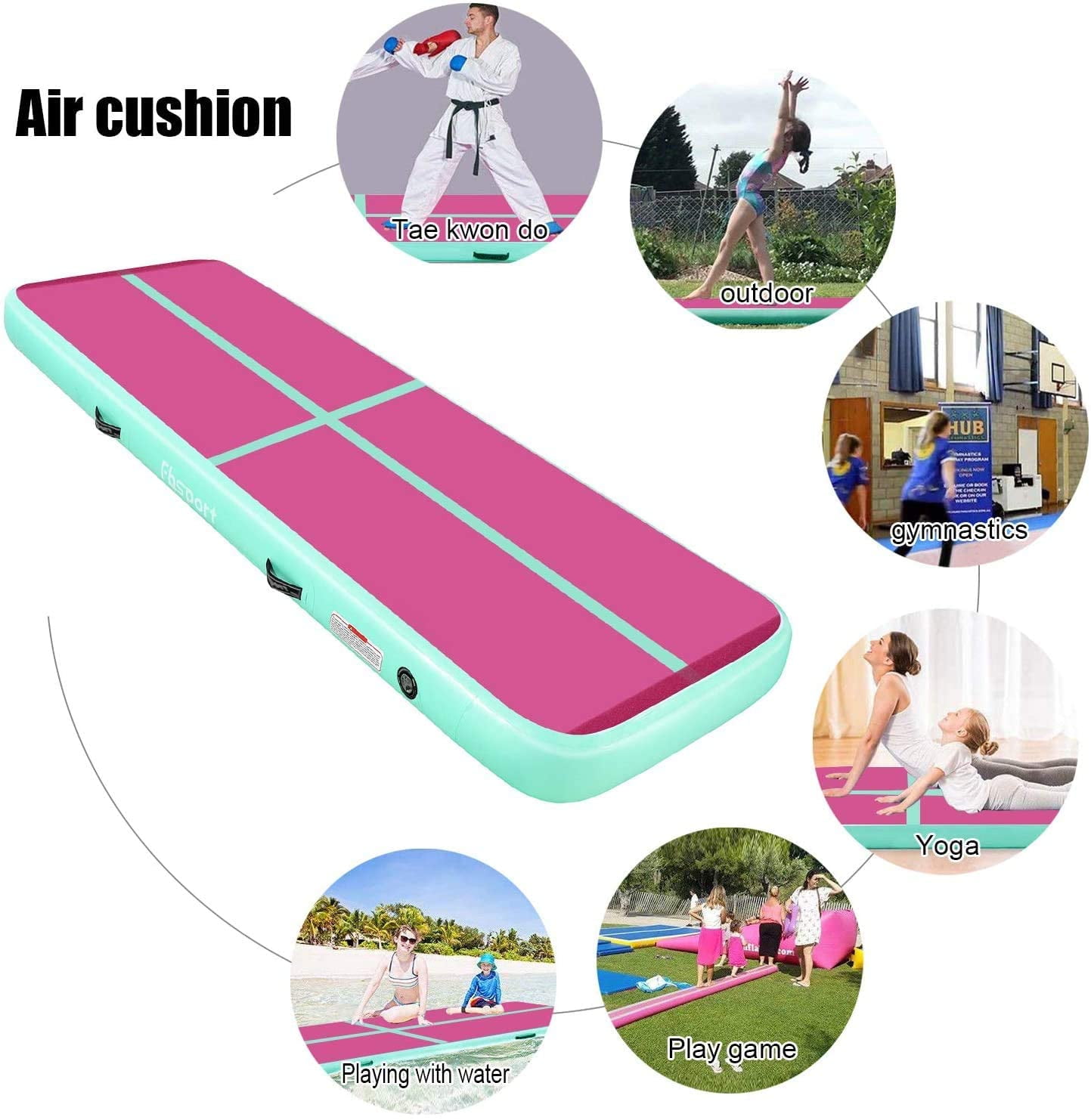 Inflatable Air Tumbling Mat Gymnastics Tumble Track 4/8 inches ...