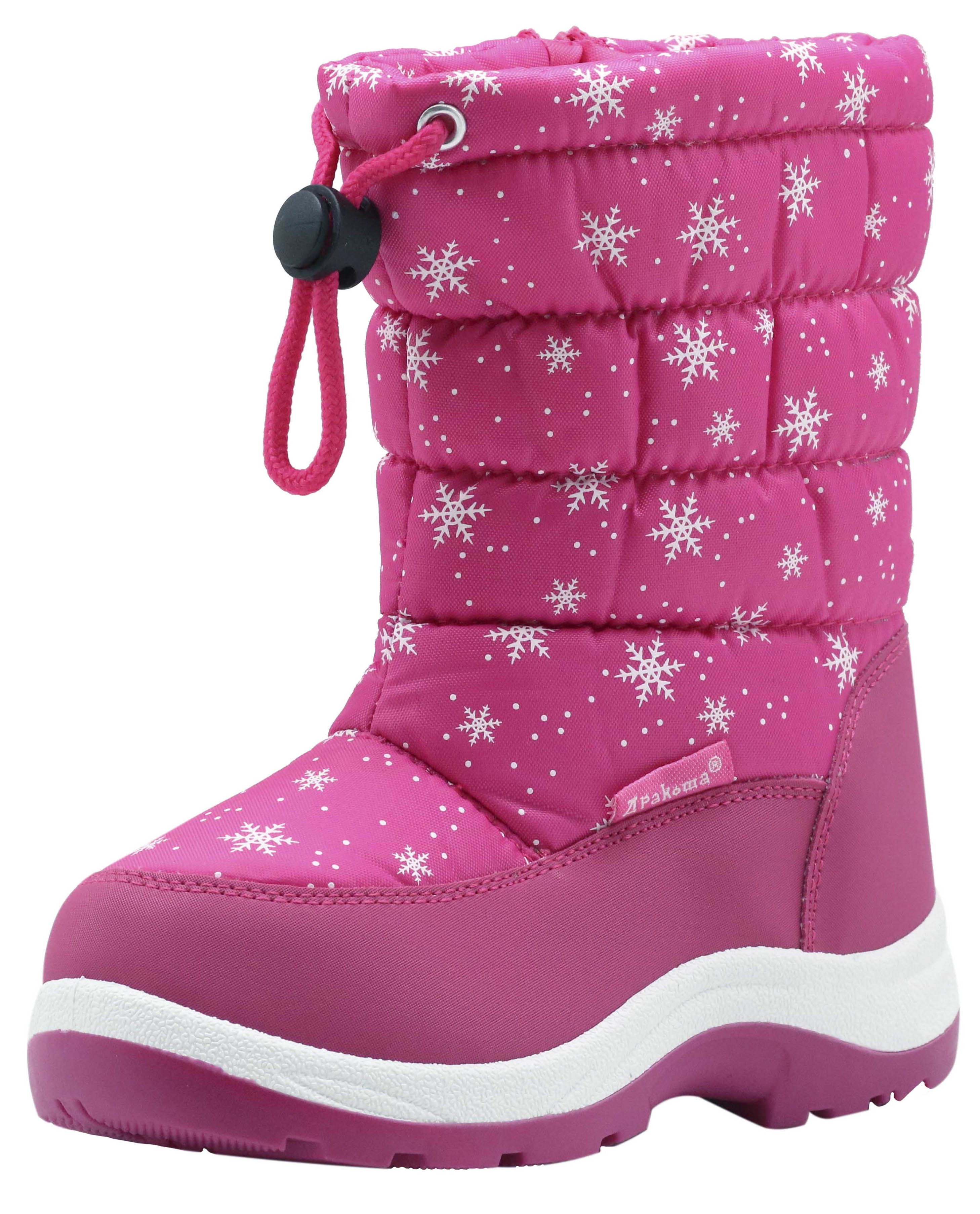 Apakowa Kid's Girls Cold Weather Snow Boots (Toddler/Little Kid ...