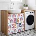 Big Sister Cabinet Curtains 35" W x 35" L Cartoon Pink Blue Yellow ...