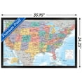 USA Map 2023 Wall Poster, 22.375" x 34" Framed - Walmart.com