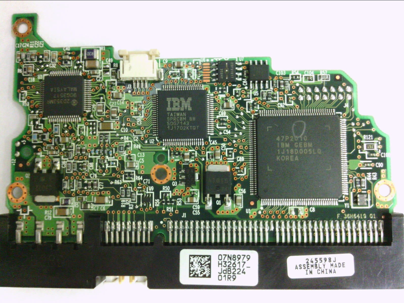 IC35L040AVVN07-0, 07N8979 H32617_, 07N9682, H69009, IBM IDE 3.5 PCB ...