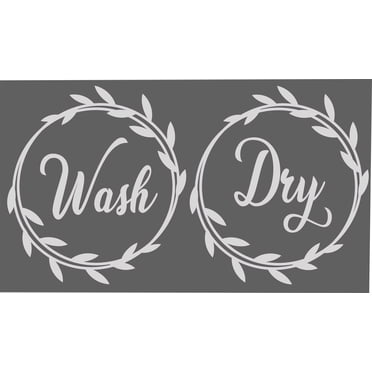 Laundry Wash and Dryer Decal - 10"x10" - Vinyl Washing Machine Decals ...