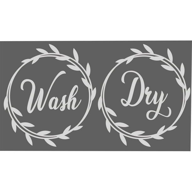 Wash and Dry Stickers for Laundry Machines Vinyl Decal - Washer and ...