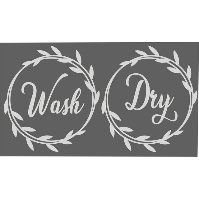 Wash and Dry Stickers for Laundry Machines Vinyl Decal - Washer and ...