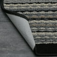 Mainstays Apollo Striped Indoor Polypropylene Area Rug, Black, 17.4" x ...
