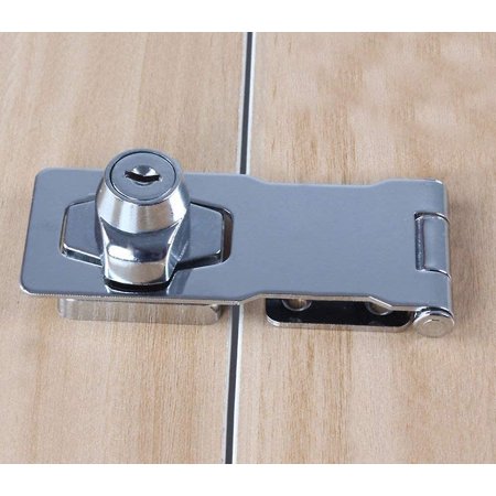 Xizioo Keyed Hasp Locks, Twist Knob Keyed Locking Hasp,chrome Plated ...