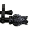 Tulip 1" Double Curtain Rod 160-240 inch - Black - Walmart.com