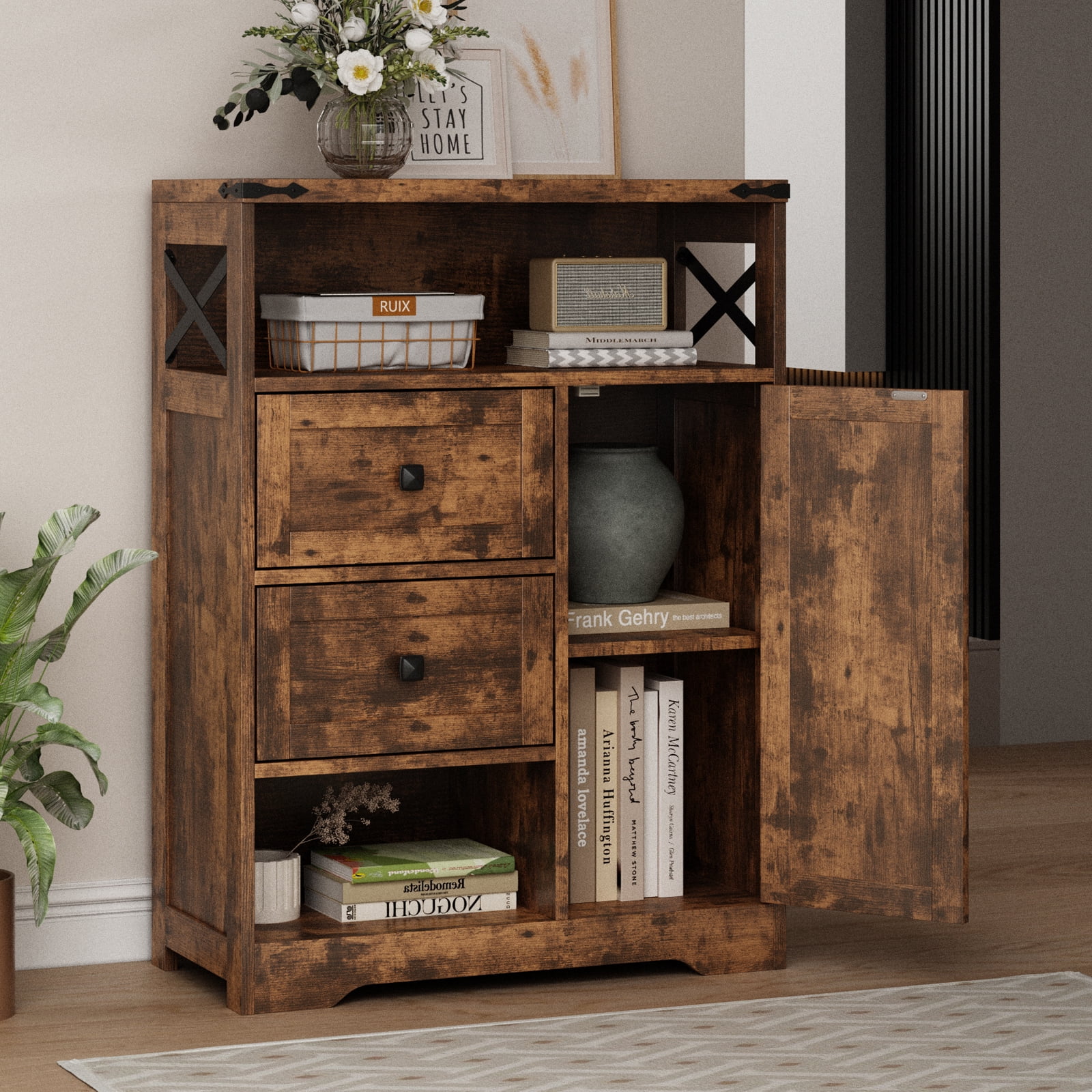 Click here for Vabches Storage Cabinet With 2 Drawers  Farmhouse... prices