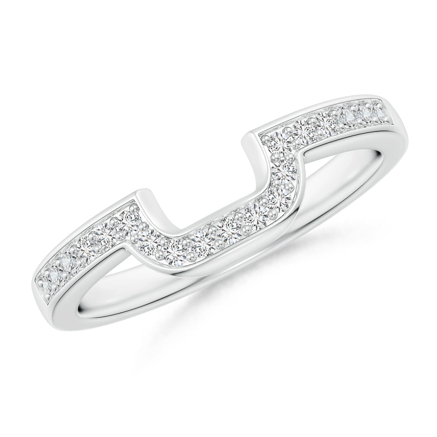 Angara Bague de Mariage Confortable en Demi-Éternité Diamant Naturel ...