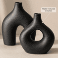 Ceramic Heart Flower Vase Set of 2, Hollow Center Table Vases for ...