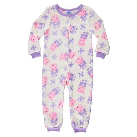 Peppa Pig Girls Sleeper Onesie | Fleece Pajamas for Toddlers - 2T ...