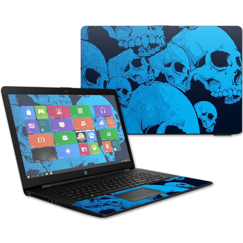 Skin Decal Wrap for HP 17t Laptop 17.3" (2017) Blue Skulls - Walmart ...