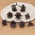 7PCS Metal Polyhedral Dice Set Silver Red Splatter Star Style RPG Dice ...