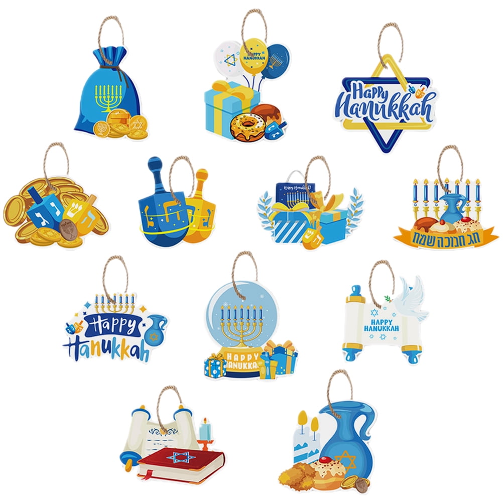 Click here for Shisuyan 12pcs Hanukkah Hanging Ornament Paper Han... prices